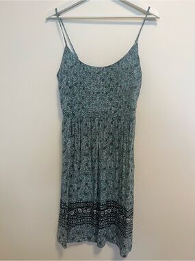 Old Navy | Dresses | Teal Floral Mini Sundress Sleeveless Summer Dress ...